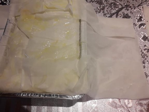 Mini vispastilla met kabeljauw scampi garnalen en fruits de mer